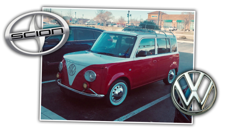 This Scion xB Dressed as an Old Volkswagen Microbus Is Remarkably Well ...